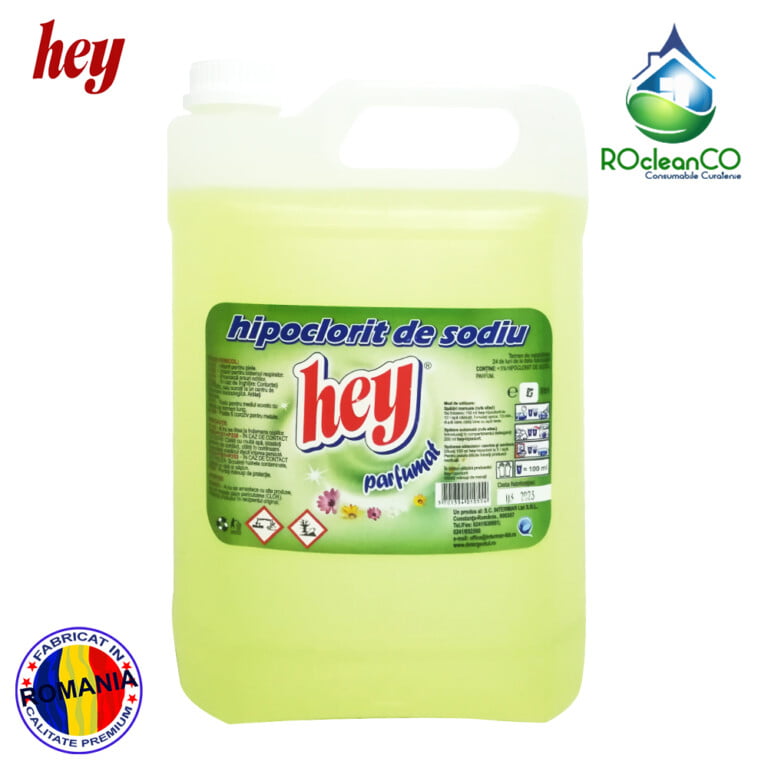 HEY Hipoclorit De Sodiu – Clor Parfumat 5L ← ROcleanCO.ro